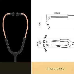 MaiWieel Classic Stethoscope for Nurses Doctor Single Head Stethoscope for Nurses, EMT Student, Kids, for Medical and Home Use, Estetoscopio Doctor Accessories.Stainless Steel Chestpiece,Soft Eartips (Rose gold)