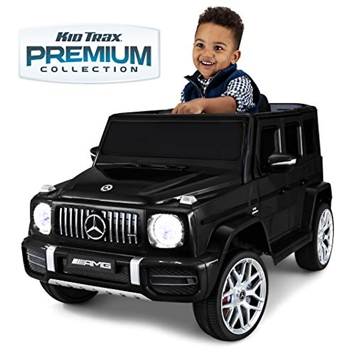 Kid Trax Electric Kids Luxury Mercedes Benz AMG G63 Car Ride-On Toy, 6 Volt Battery, Remote Control, Ages 3-5 Years, Black