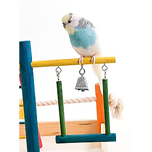 Penn-Plax Bird Life Wooden Playpen – Perfect for Parakeets, Lovebirds, and Parrotlets – Small