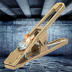 A-shape Welding Ground Earth Clamp, Brass Manual Welder Earth Ground Cable Copper Grip Clip Clamp for Welding Machine(260A)