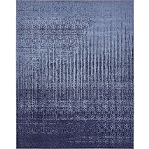 Unique Loom Del Mar Collection Area Rug - Jennifer (7' 10" x 10' Rectangle, Blue/ Navy Blue)