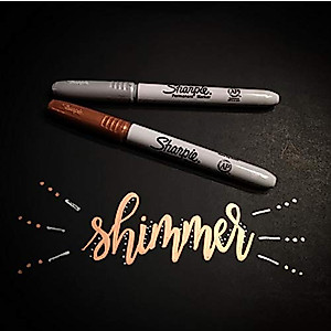 SHARPIE Permanent Markers | Fine Tip | Assorted Metallic Colours | 3 Count