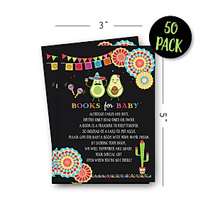 Your Main Event Prints Fiesta Mexican Baby Shower Book Request Cards, Neutral Baby Shower Games, Set of 50
