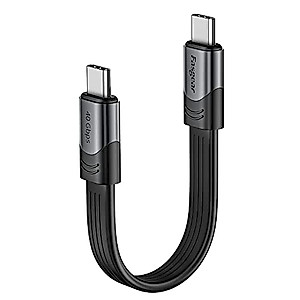 Fasgear Short USB 4 Cable 6-inch/15cm 100W 40Gbps USB C to USB C Cable with 5K@60Hz Video Output Compatible for Thunderbolt 4/3 Port MacBook Pro Mac Mini External SSD Hub Docking Monitor Display eGPU