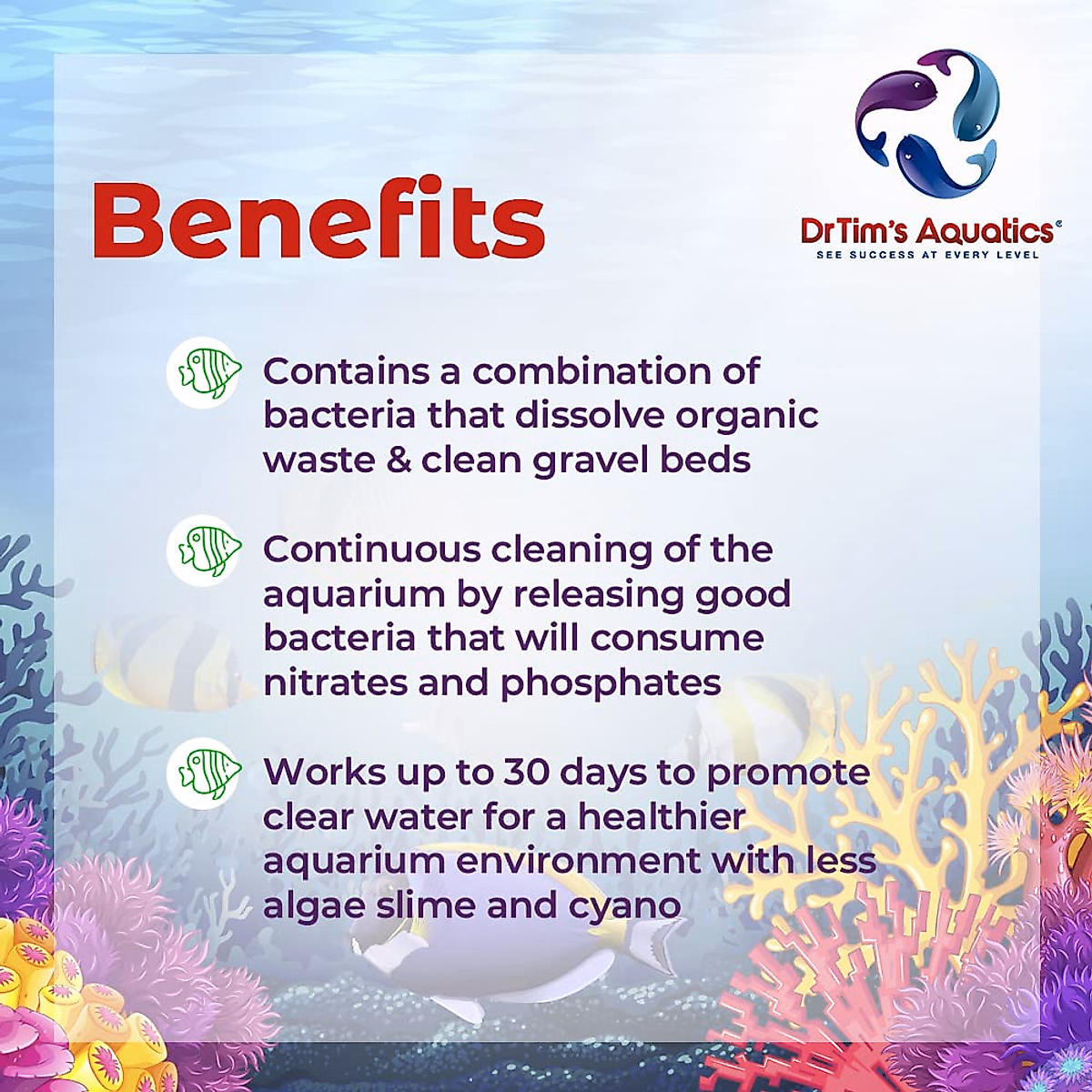 DrTim's Aquatics Reef Safe Waste-Away Time Release Gel – Natural Fish Tank & Aquarium Leave-in Waste Management Solution for Dissolving Cleaning Organic Sludge - 2 Pack Treats 200 gal