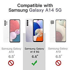 JETech Case for Samsung Galaxy A14 5G 6.6-Inch (Not for A14 4G), Non-Yellowing Shockproof Bumper Protective Phone Cover, Anti-Scratch Hard PC Back (Clear)