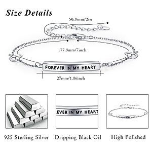 TUGHRA Urn Bracelet Cremation Jewelry for Ashes for Women 925 Sterling Silver Memorial Bracelet for Human Ashes Of Loved Ones Jewelry Gifts Sympathy Gift for Loss Loved One