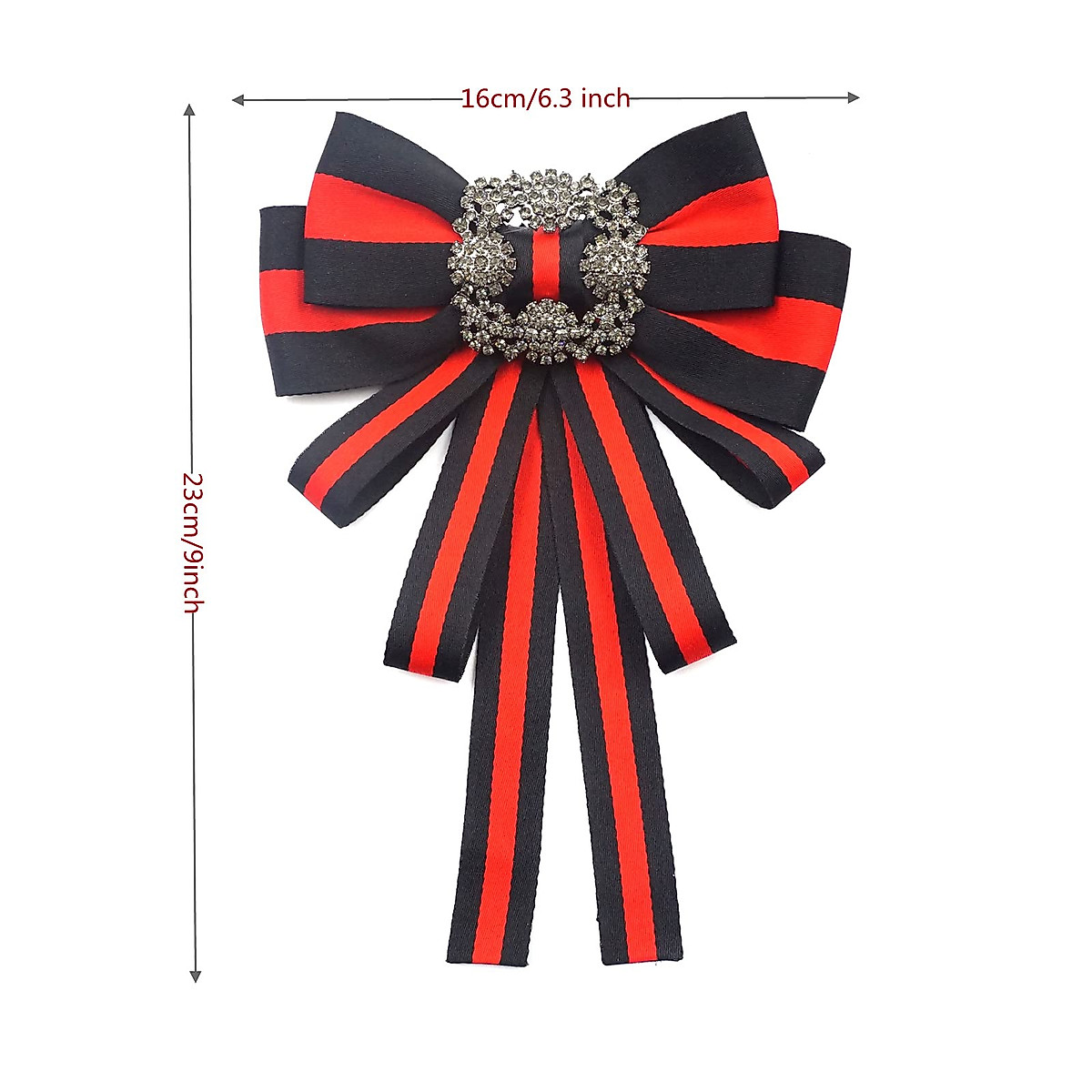 Christmas Ribbon brooch for women men bowknot costume brooches women jewelry beads accessories womens bow tie bow brooch (dk blue)