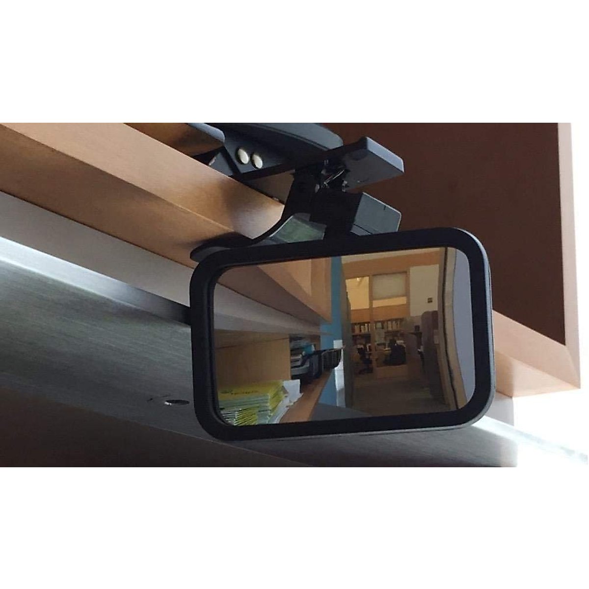Clip-On Rear View Mirror for PC Monitors or Anywhere by Modtek (1 pack)