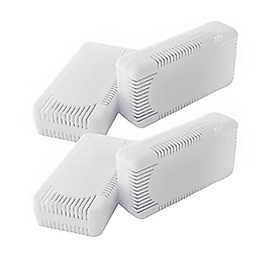 Refrigerator Deodorizer (4 Pack) - Natural Bamboo Activated Charcoal Odor Absorber, Outperforms Baking Soda Smell Eliminator, For Refrigerator, Room, Car, Wardrobe, Cabinet, Dustbin and Basement