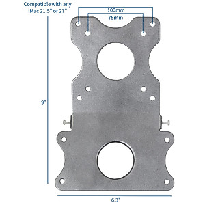 VIVO Adapter VESA Mount Kit, Bracket Set for Apple 21.5 inch and 27 inch iMac, Late 2009 to 2020 Models, LED Display Computer, Stand-MACB