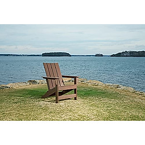 Signature Design by Ashley Outdoor Emmeline HDPE Patio Adirondack Chair, Brown