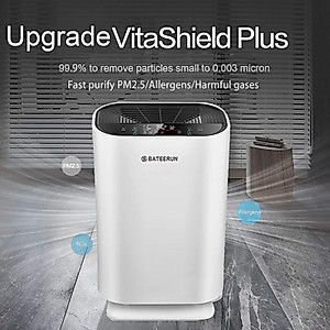 BATEERUN True HEPA Filter Air Purifiers, Quiet Air Cleaner. True HEPA Air Purifiers Filter for Bedroom, Large Room 2 PACK