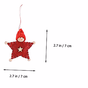 BESPORTBLE 1 Pair Plush Doll Christmas Tree Decorations Christmas Decorations Santa Claud Doll Pendant Christmas Ball Ornaments Xmas Hanging Christmas Felt Ornament Christmas Pendants Log