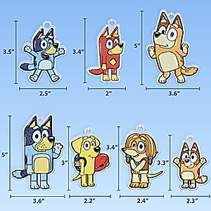 Bluey Window Art Suncatchers Kit for Kids to Paint, Great at-Home Kids Craft Activity or Bluey Birthday Party Idea, Toys for Kids Ages 3, 4, 5, 6