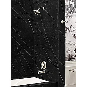 Moen 82970SRN Halle Posi-Temp Tub and Shower with Valve Included, Spot Resist Brushed Nickel