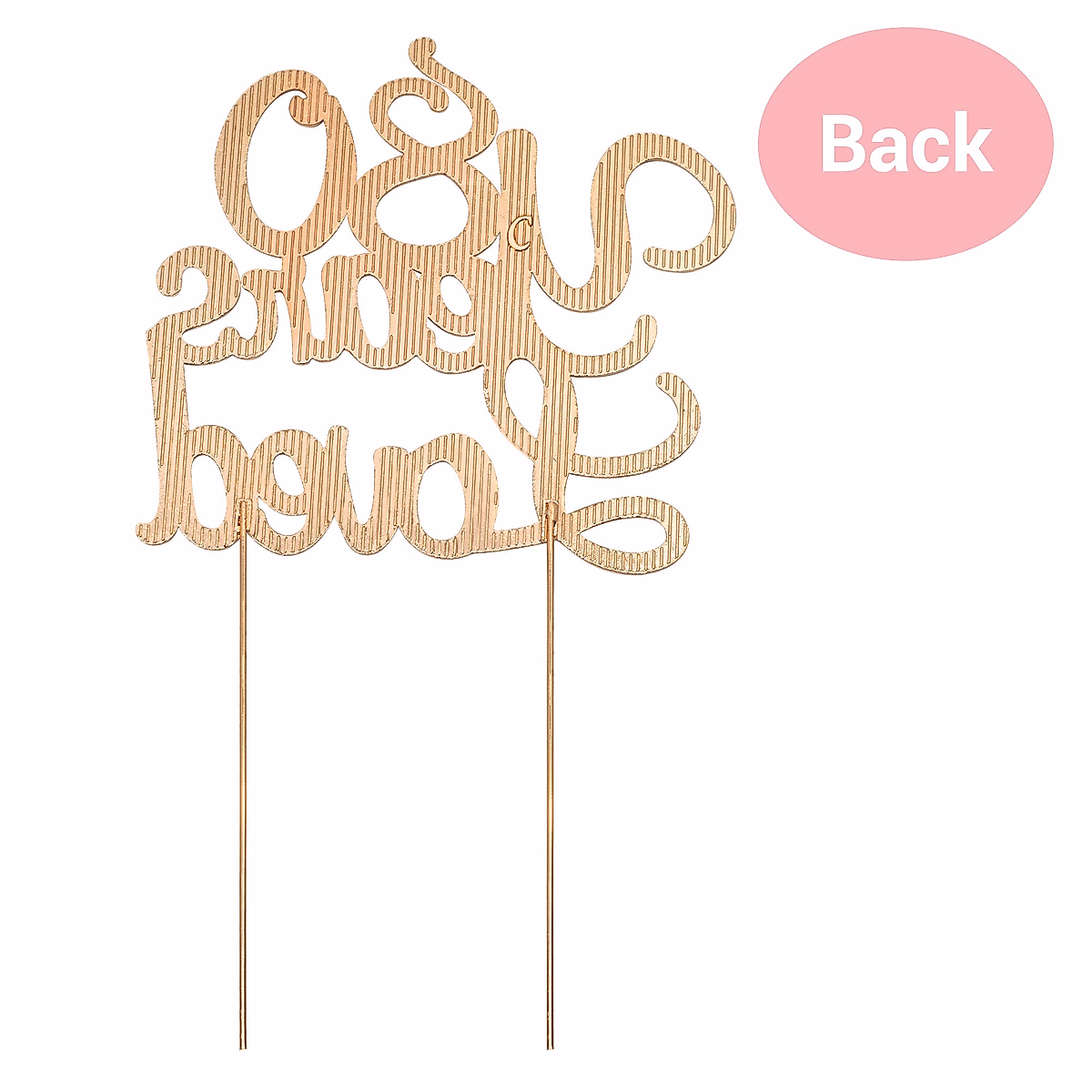 80 Cake Topper - Premium Rose Gold Metal - 80 Years Loved - 80th Birthday Party Sparkly Rhinestone Decoration Makes a Great Centerpiece - Now Protected in a Box