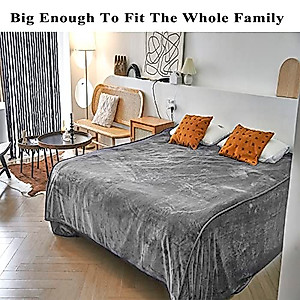LaSyL Super Big Fleece Blanket - Oversized King 120"x120", Soft Cozy Extra Large 300GSM Flannel Blanket for Couch, Bed, Sofa, Camping, California Warm Blanket All Season