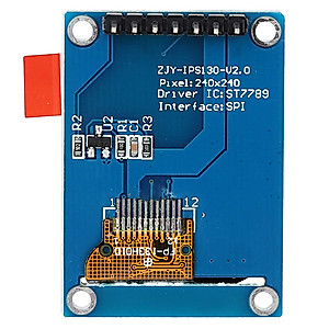 1.3 Inch IPS Color LCD Display Module 240x240 RGB 3.3V SPI ST7735 Vivid and Intuitive, 4 Mounting Holes for Arduino