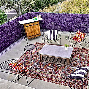 Windscreen4less Artificial Plant Leaves Faux Ivy Leaf Decorative Wall Fence Screen 20'' x 20" Purple Peanut Leaves 25 Pcs