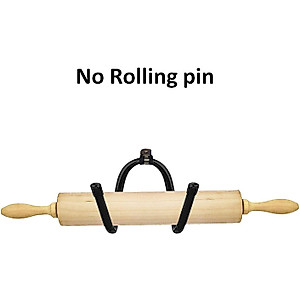 Rolling Pin Holder Rolling Pin Display Rack Rolling Pin Storage Organizers, Home Decor kitchen Wall Mount Hooks – Wall Hanging Multi Purpose Bottle Rack - Hardware Included - No Rolling Pin