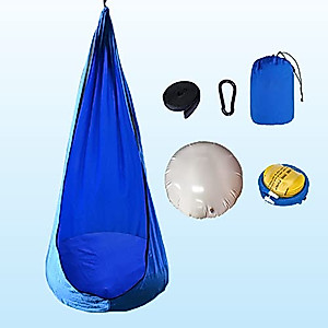 TUSAUW Kids Pod Swing Seat Hammock Chair with Inflatable Pillow Swing Chair for Outdoor and Indoor ,Hanging Chair with Inflatable Cushion, Max 176Lbs