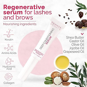 RB RENATA BEAUTY Lash and Brow Conditioner Serum – Regenerating & Repairing Serum – Deep Conditioning Eyebrow & Eyelash Serum for post-Lamination and Lash Lift Aftercare – Lash and Brow Daily Care