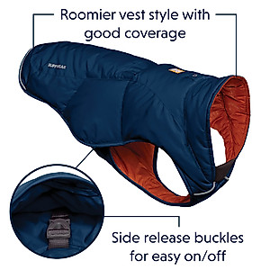 Ruffwear, Quinzee Insulated, Water-Resistant Jacket for Dogs with Stuff Sack, Blue Moon, Medium