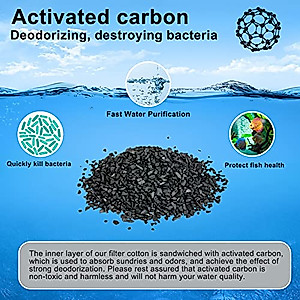 AMZBD Filter Cartridge for Top Fin Cartridges,EF-S Fish Tank Filter Cartridges,Replacement Filter Cartridge for TOP FIN BF5 Bettaflo Filter Cartridge(15pack)