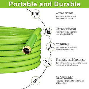 Besiter Garden Hose 100 ft x 5/8", Water Hose with Brass Fittings, All-weather, No Kink, Lightweight, Burst 600 PSI