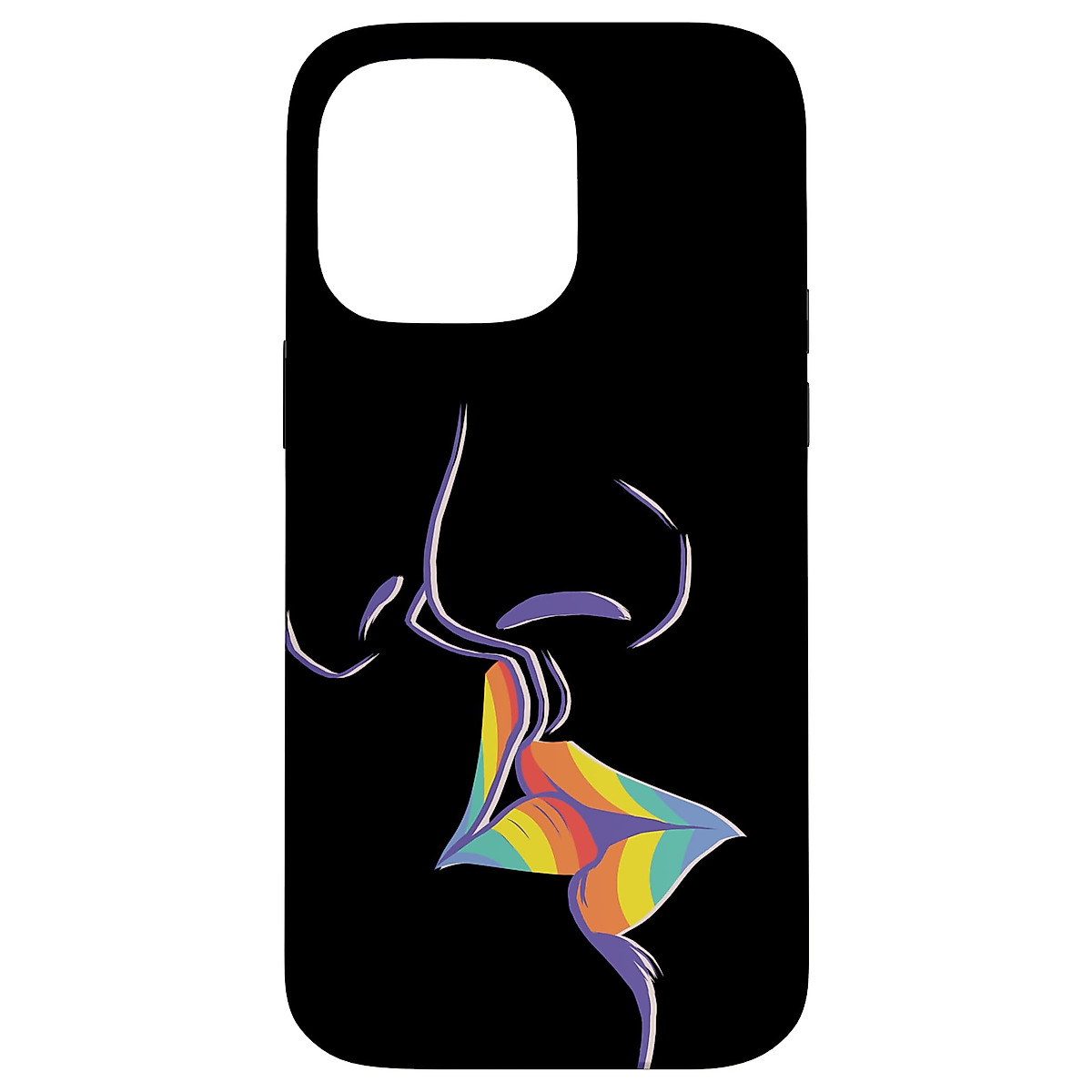 iPhone 14 Pro Max LGBT Lesbian Gay Pride LGBTQ Kiss Rainbow Gift Case