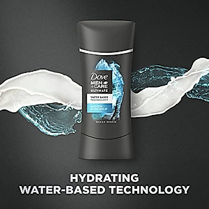 Dove Men+Care Antiperspirant hydrating, water-based deodorant Ocean Breeze our best non-irritant formula 2.6 Ounce (Pack of 2)