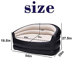 DIMAR GARDEN Inflatable Couch Outdoor Air Sofa,Blow Up Couches for Camping