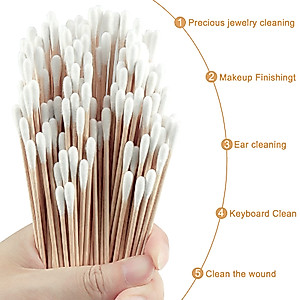 500PCS Cotton Swab - 6 Inch Cotton Sticks - Cotton Ear Swabs for Wound, Navel, Oral Cavity, Gynecological Care and Pet Ear Cleaning
