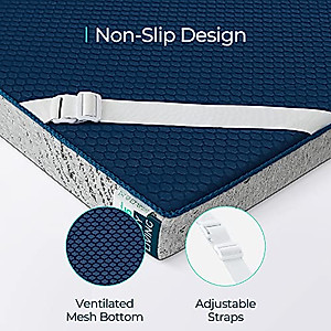 LINSY LIVING Mattress Topper Queen Gel Infused Memory Foam Mattress Topper, 3 Inches Cooling Bed Topper Queen Size with Removable Cover, CertiPUR-US & Oeko-TEX Certified, Queen