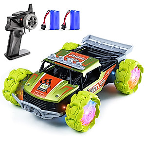 Agekub 1:12 Remote Control Monster Truck for Boys RC Monster Trucks Toys High Speed Music RC Stunt Car 2.4 GHZ Hand Controlled Rock Crawler RC Toy Car Gift for Kids
