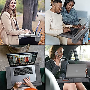 Folding Laptop Lap Desk, Laptop Stand for Lap, Laptop Table for Bed Sofa, Gray