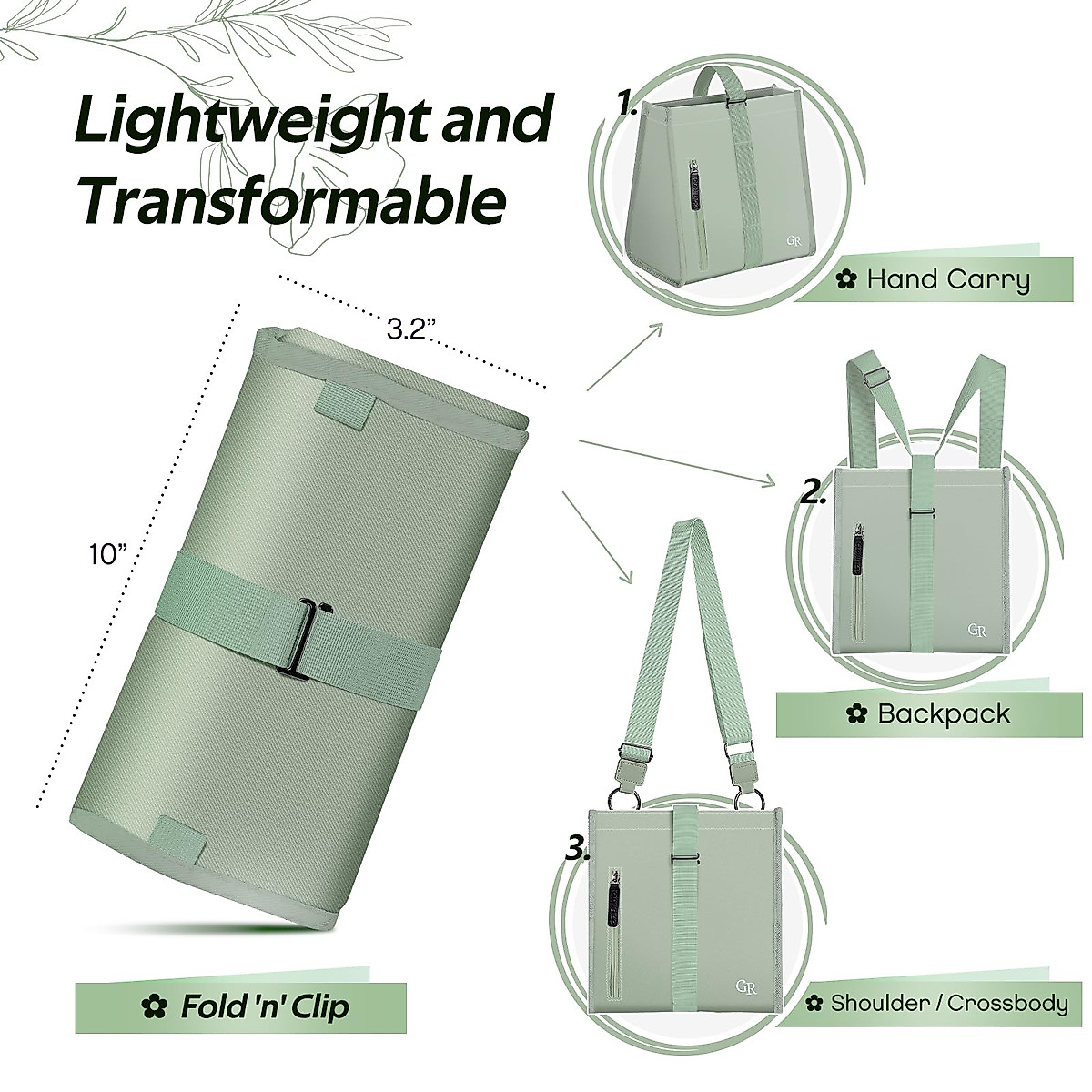 GLORIEROO Lunch Bag Women Gifts for Women - Insulated Foldable Leakproof Lunch Box Tote for Women Girls Kids for School Work Travel