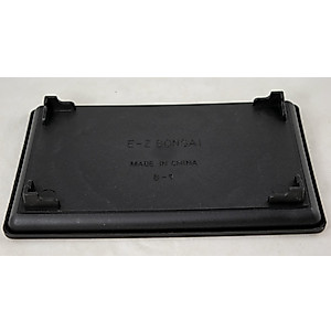 2 Rectangular Black Plastic Humidity/Drip Tray for Bonsai Tree and House Indoor Plants - 9"x 6"x 1"