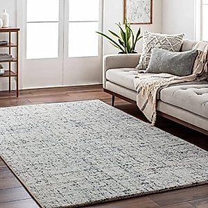 Hauteloom Tanana Wool Living Room, Bedroom Area Rug - Modern - Beige, Black, Gray - 8' x 10'