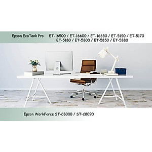 KINOLABS 542 Compatible Ink Bottles Replacement for Epson 542 T542 for Pro EcoTank ET-5800 ET-5850 ET-5880 ET-16600 ET-16650 (1 Black,1 Magenta, 1 Cyan, 1 Yellow, 4 Pack)