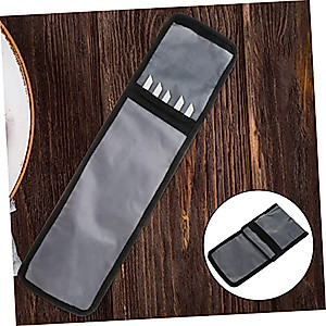 YARNOW 1pc Storage Bag Travel Set Mesh Bags for Travel Storage Bags for Travel Grill Skewers for Outdoor Grill Grilling Sets Barbecue Stick Container Picnic Grill Skewer Bag Earth Tones