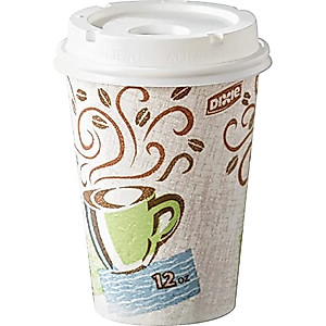 Dixie PerfecTouch 12 oz. Insulated Paper Hot Coffee Cup by GP PRO (Georgia-Pacific), Coffee Haze, 5342CDSBP, 160 Cups Per Case, Coffee Haze Design