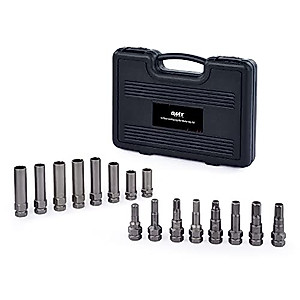 Orion Motor Tech 16pc Locking Lug Nut Master Key Set | SAE & Metric Wheel Lock Removal Kit for Removing Locking Spline Star Hex and Fluted Hex Lug Nuts | Lug Nut Remover Set for Mechanics and More