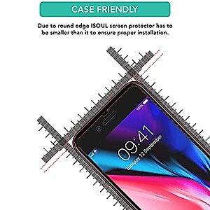 iSOUL [4 Pack] Screen Protector for iPhone SE 3/2 (2022/2020)/ 8/7/6s/6 Tempered Glass Film 9H HD, 2.5D Edge 4.7 inch [3D Touch] [Compatible with Apple SE iPhone 2nd 3rd Gen]