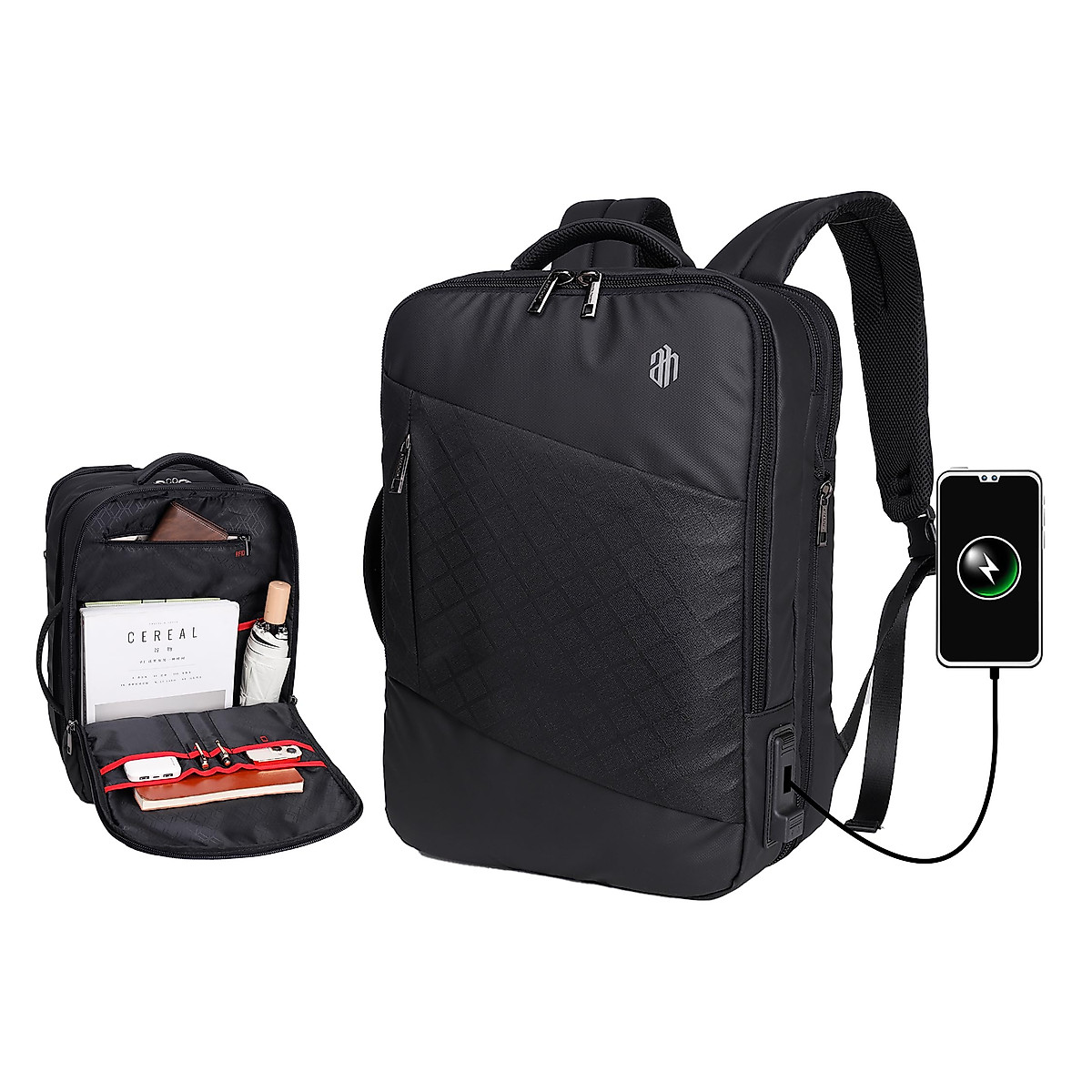 Juuka Travel Laptop Backpack, 32L Flight Approved Travel Luggage Backpacks, Extra Large Carry On Backpack for Men Women, with USB Charging Port