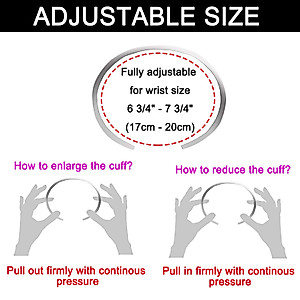 Amlion Personalized Bracelets for Women Mom,Engraved Custom Bracelets Cuff Inspirational Personalized Gifts for Women-Double Side Engraved