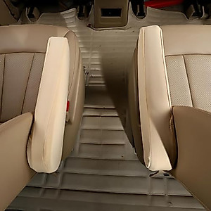 AUCELI 2 Pcs Car Front Seat Armrest Covers, Cloth Fabric Armrest Protectors, Direct Replacement Center Console Lid Armrest Cover Skin, Universal Accessories for Car, SUV, Truck and Van