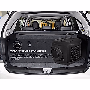 FRiEQ 23-Inch Large Hard Cover Pet Carrier - Pet Travel Kennel for Cats, Small Dogs & Rabbits