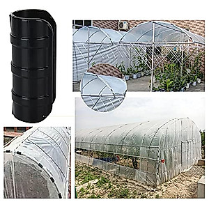 50 PCS 1 inch Greenhouse Clamps Clips 26mm Black ABS Snap Clamp Tube Clip Garden Buildings Tube Clip for Greenhouse Film, Sunshade Nets, Frame Shelters (Outer Ø 1.26”inner Ø 1”)